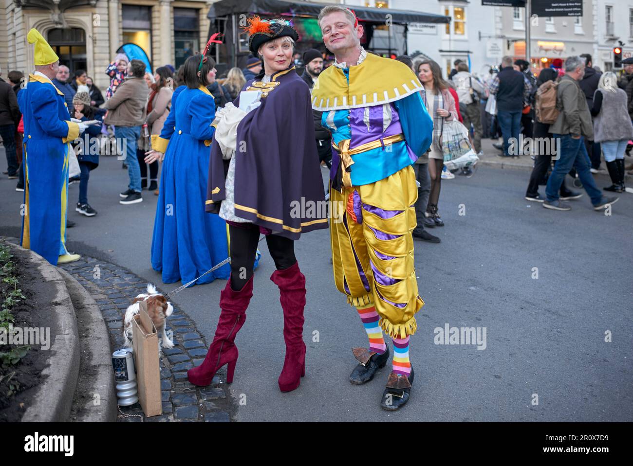 Actors in costume take to the street to promote the local playhouse ...