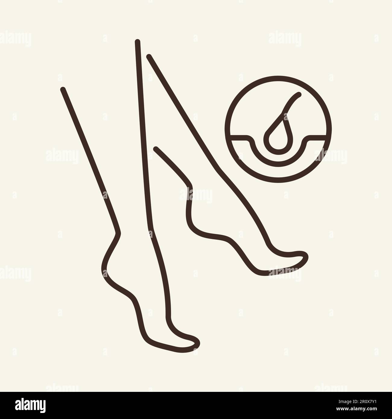 Laser depilation leg icon Stock Vector Images - Alamy
