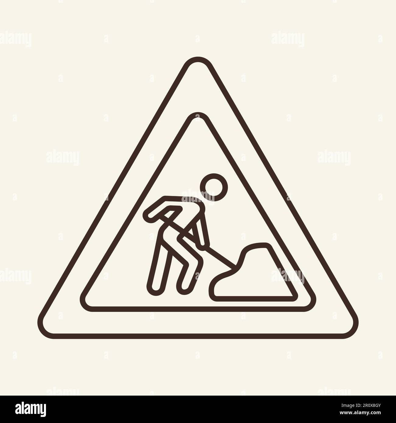 Roadwork sign Stock Vector Images - Alamy