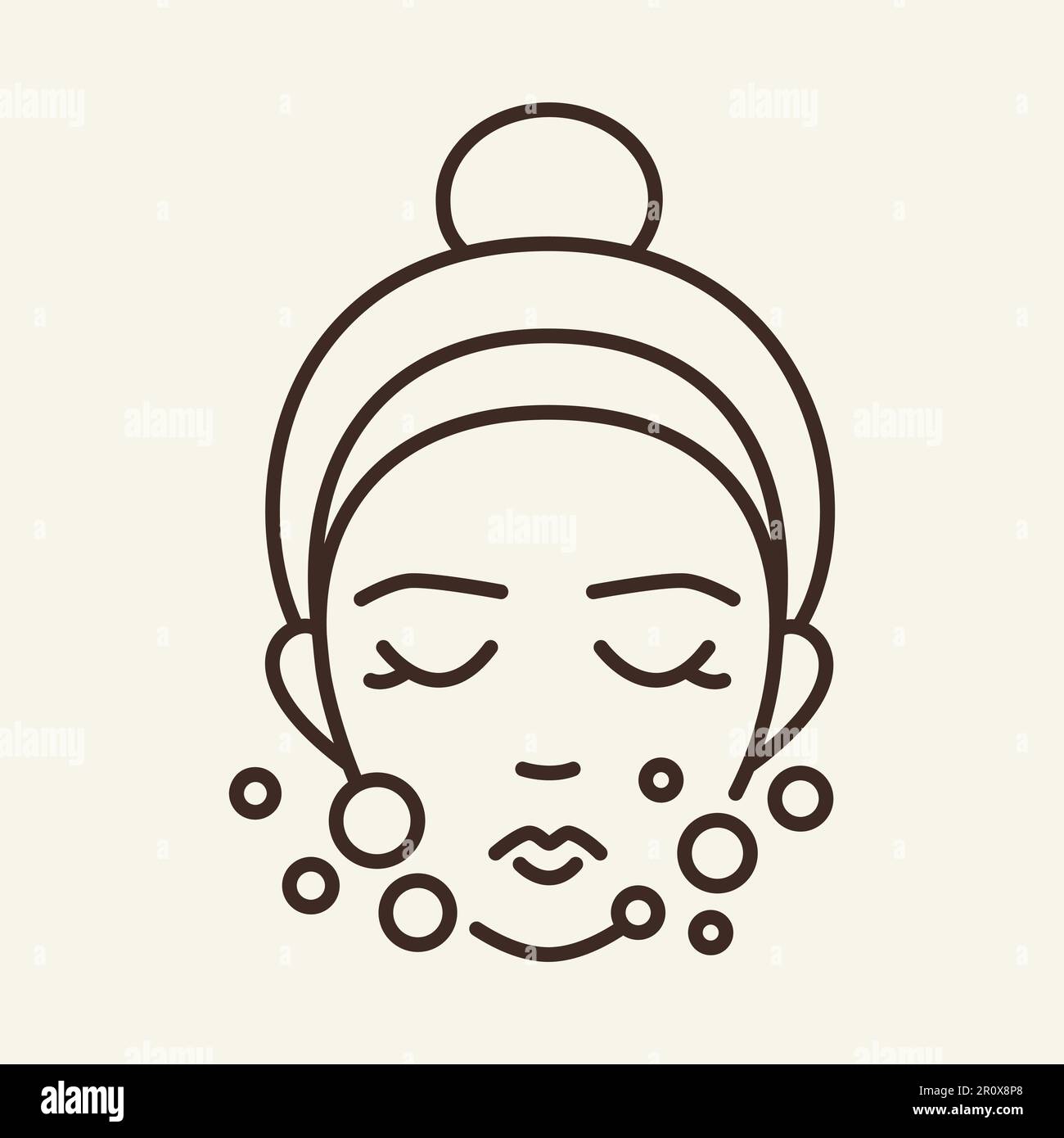 Skin cleaning line icon Stock Vector Image & Art - Alamy