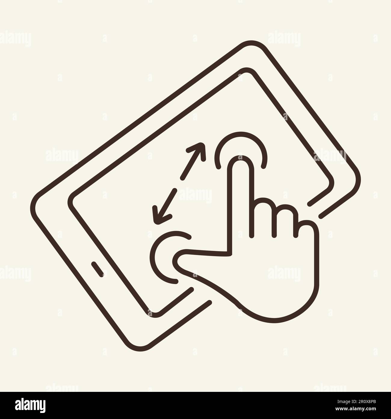 Tapping screen Stock Vector Images - Alamy