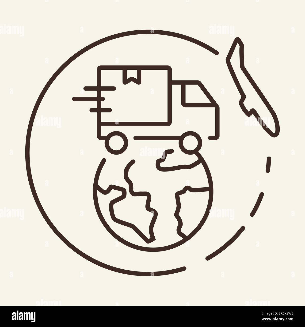 International delivery line icon Stock Vector Images - Alamy