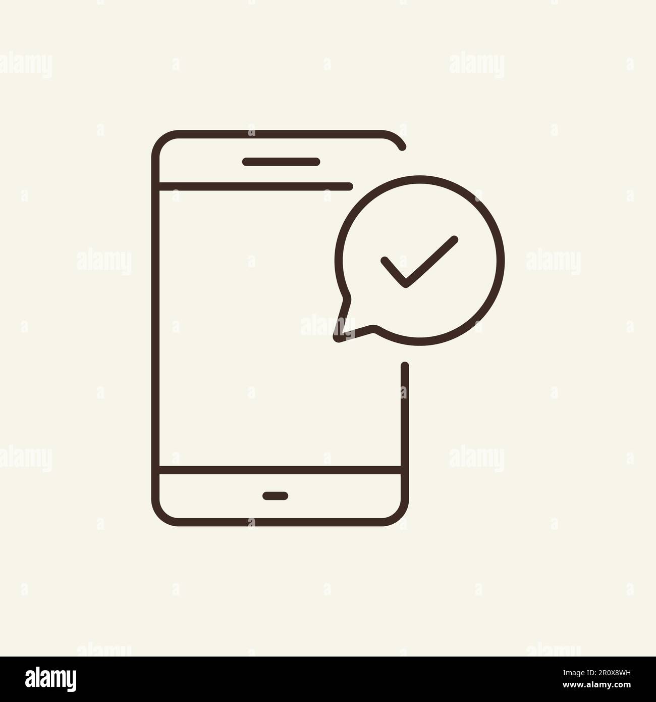 Approved website linear icon Stock Vector Images - Alamy