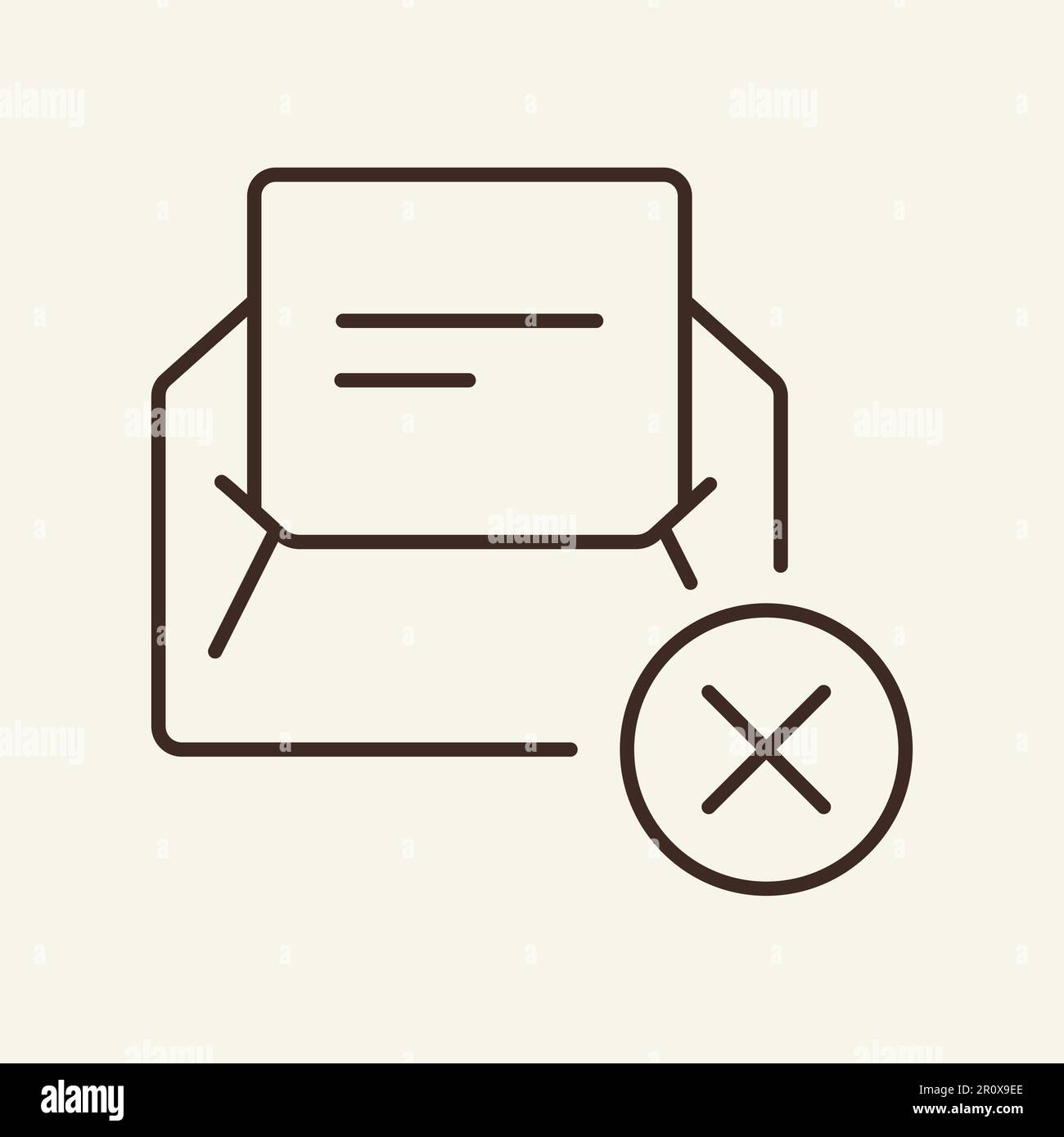 Not accepted mail line icon Stock Vector Image & Art - Alamy