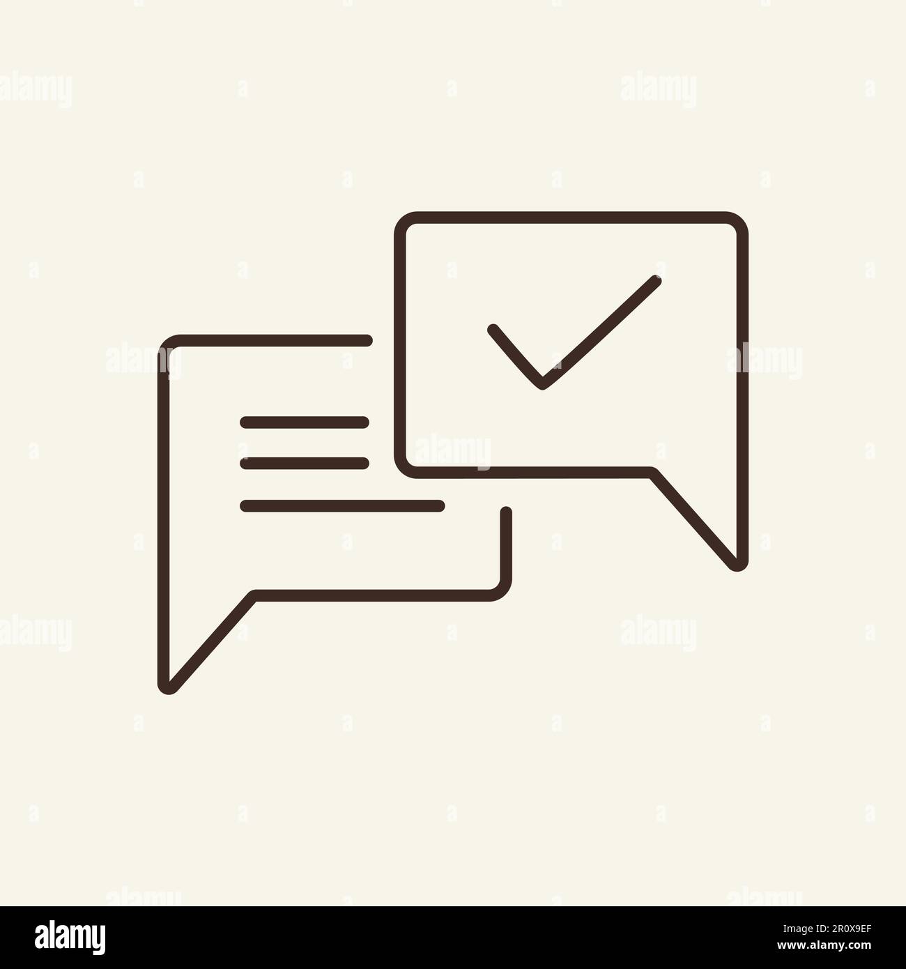 Successful dialogue line icon Stock Vector Image & Art - Alamy