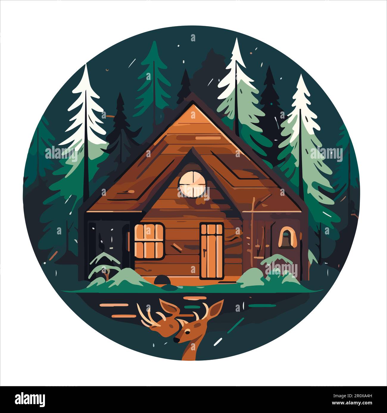 Hunting cabin vector vectors hi-res stock photography and images - Alamy