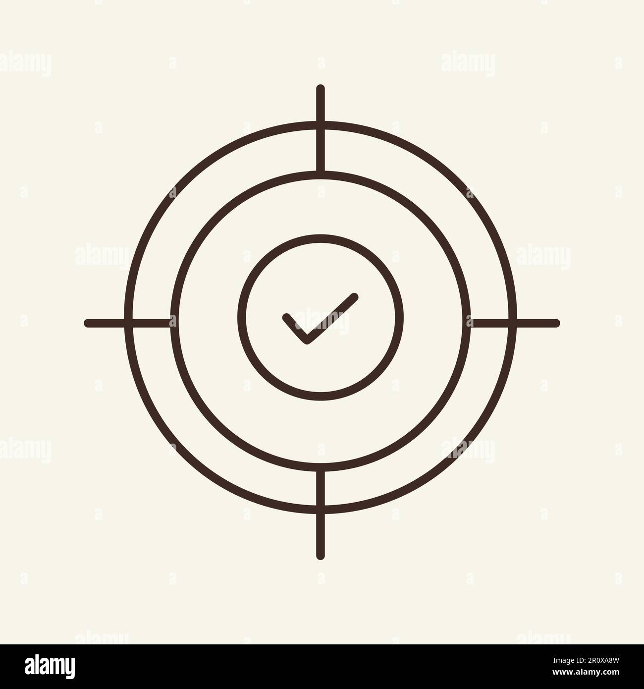 Goal achieved line icon Stock Vector Image & Art - Alamy