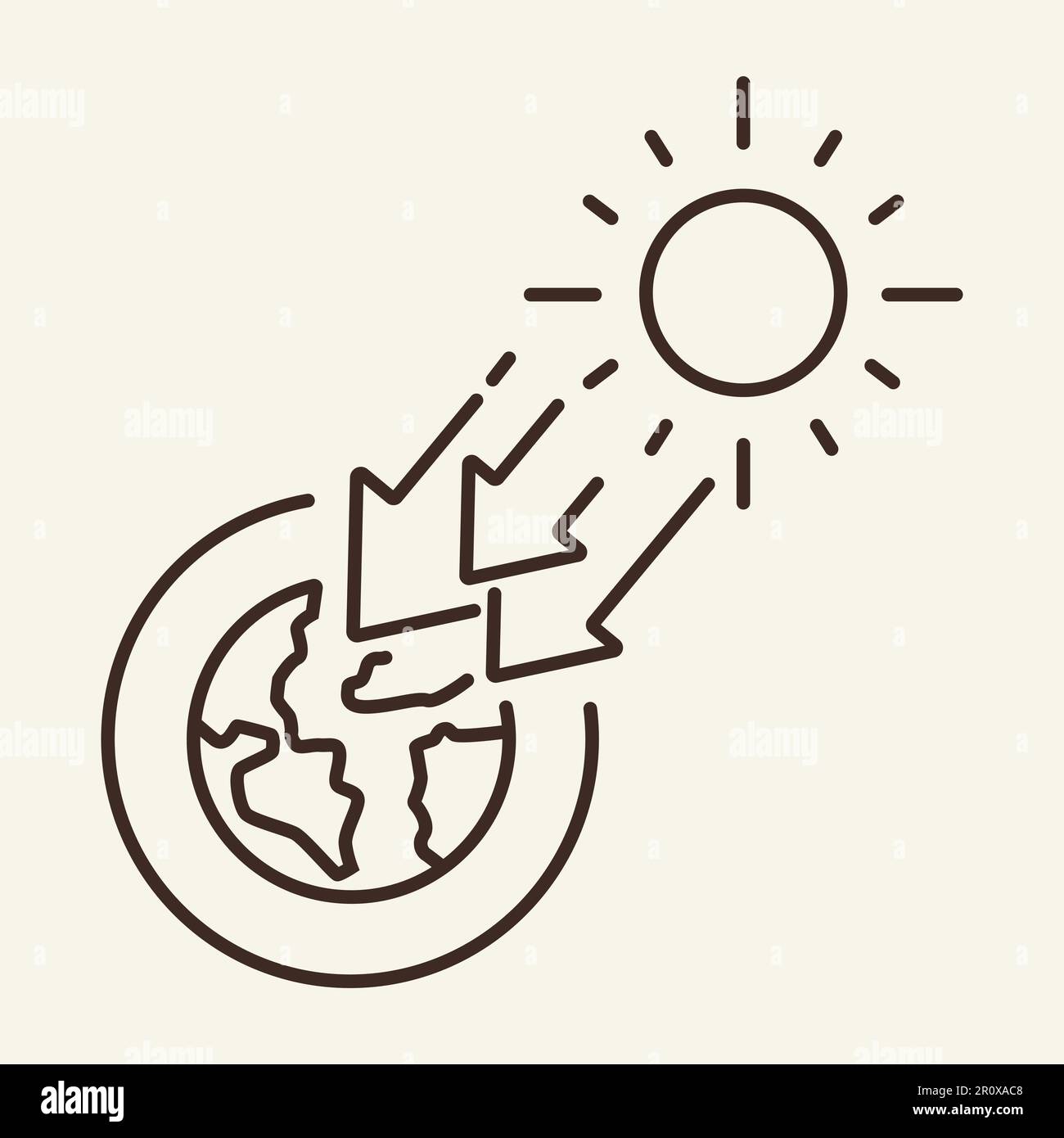 Solar irradiance line icon Stock Vector Image & Art - Alamy