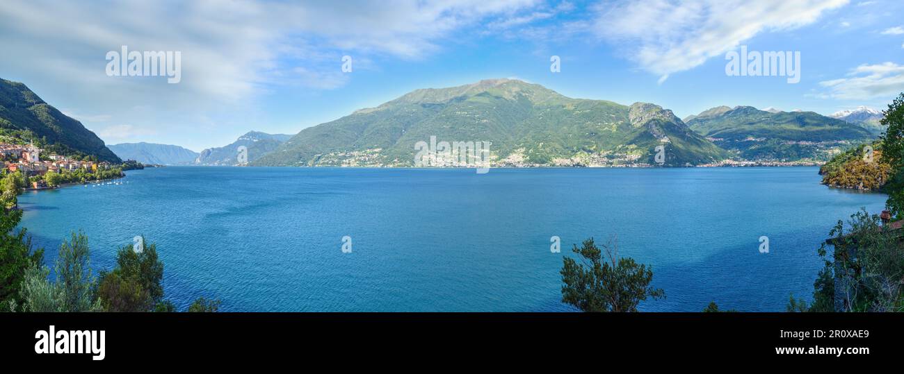 Lake Como (Italy) summer view from shore. Panorama Stock Photo - Alamy