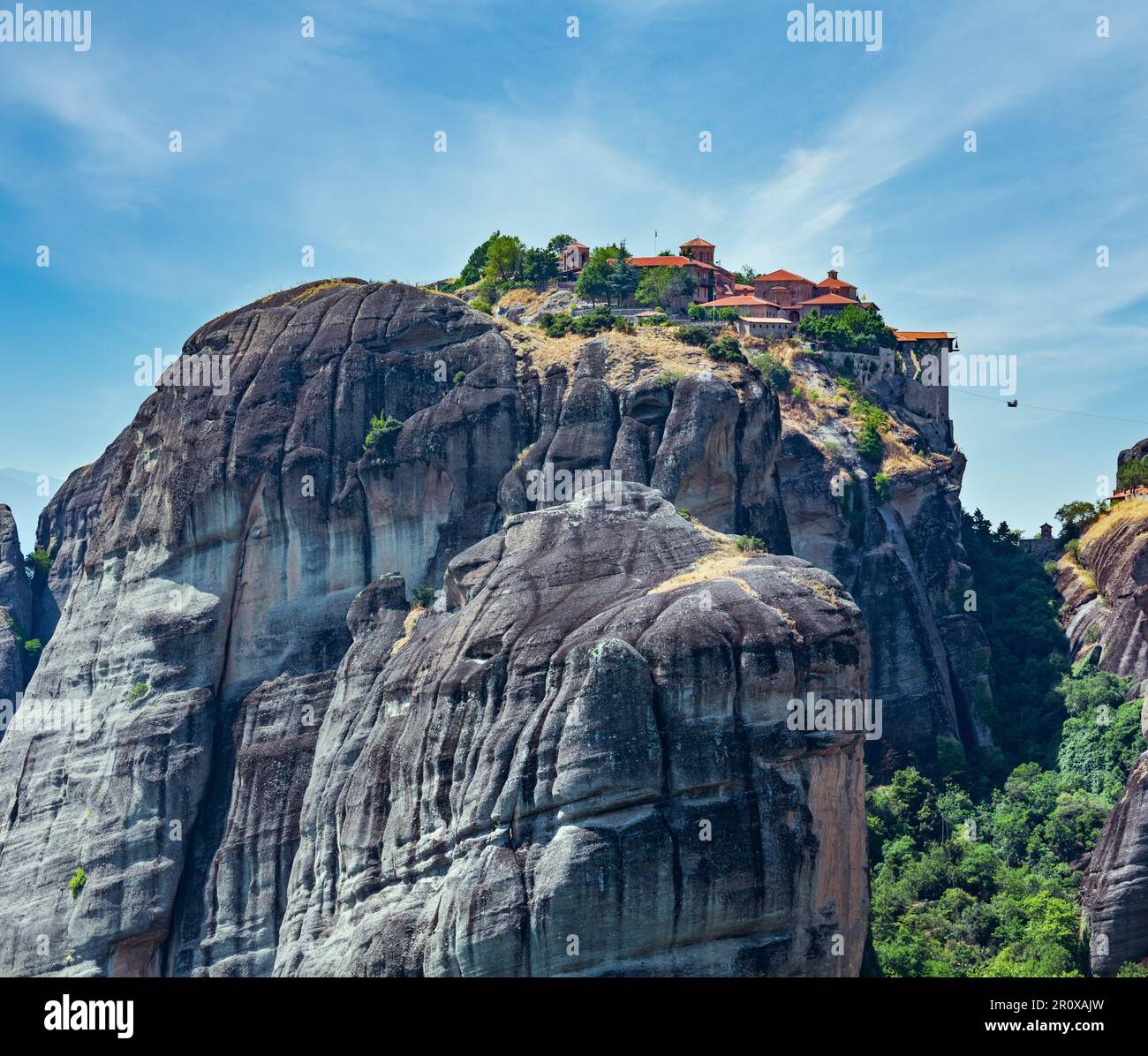 Summer Meteora - important rocky Christianity religious monasteries ...