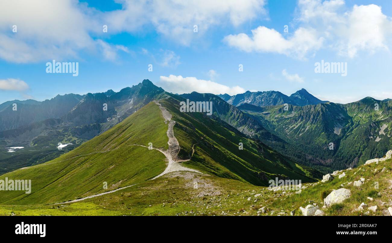 Tatra Mountain, Poland, view to Valley Gasienicowa, group of glacial ...