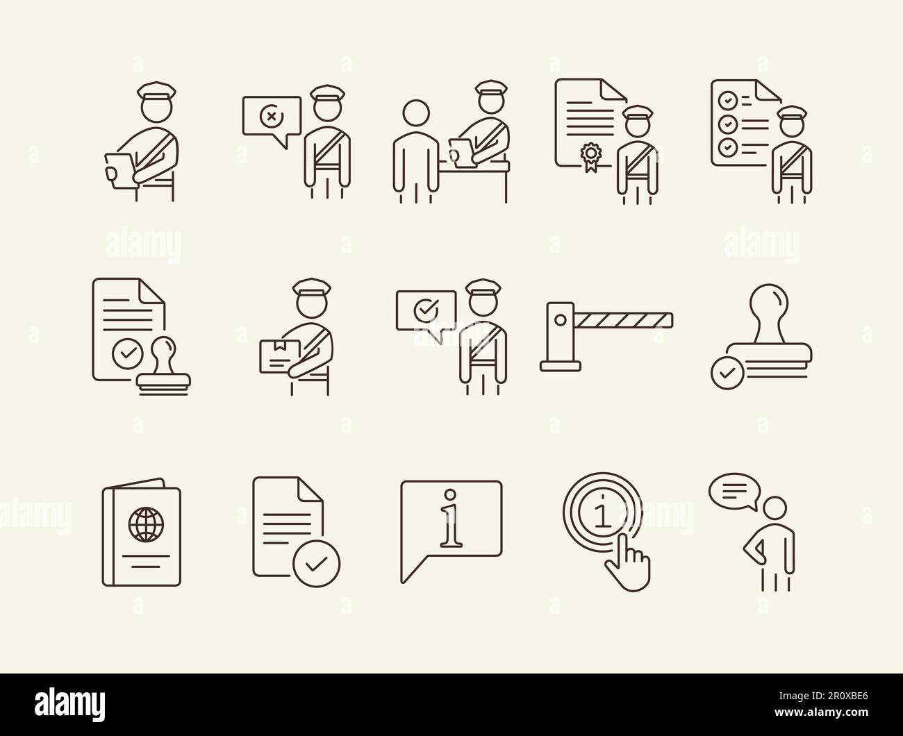Customs control icons Stock Vector Image & Art - Alamy