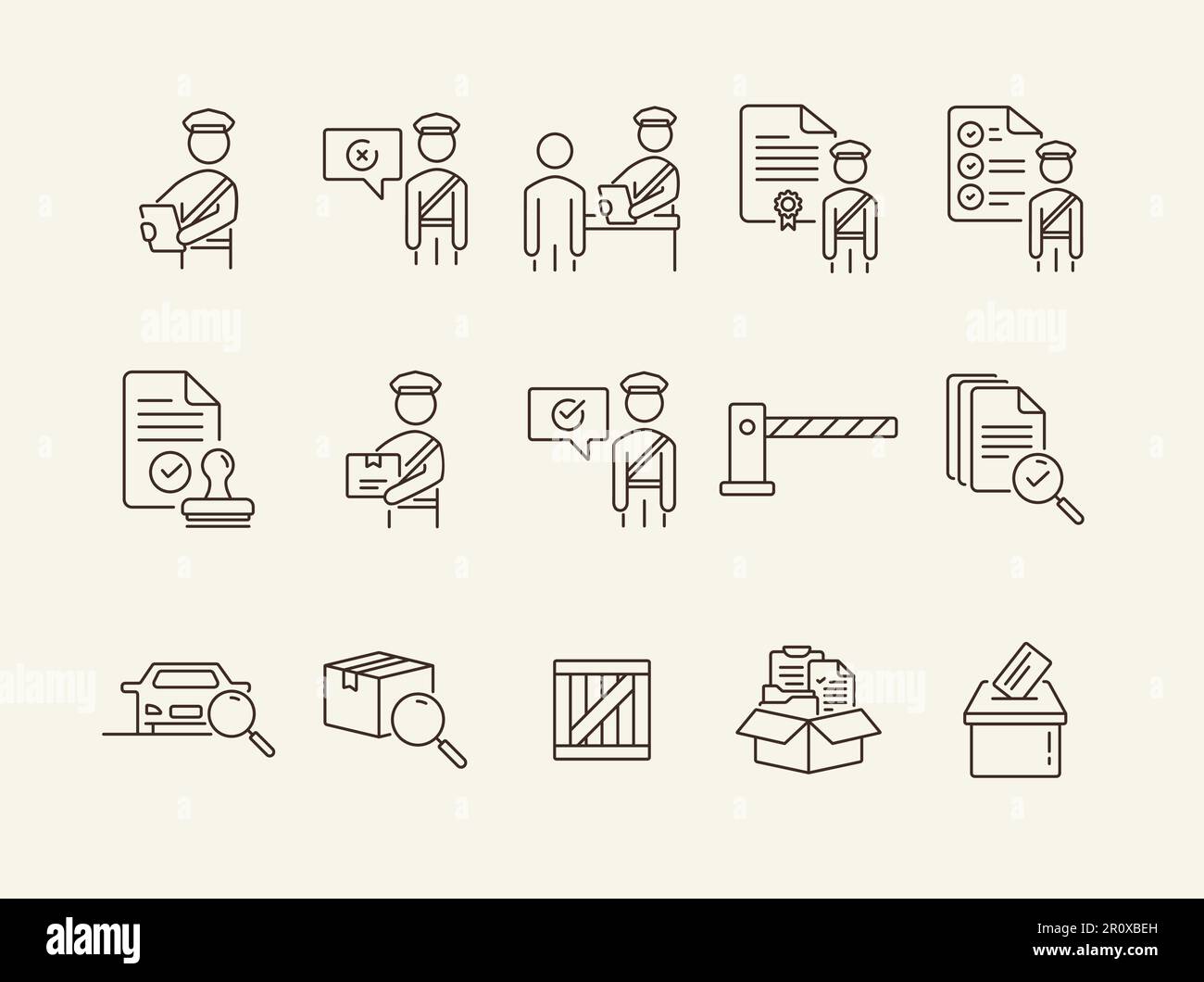 Border inspection post Stock Vector Images - Alamy