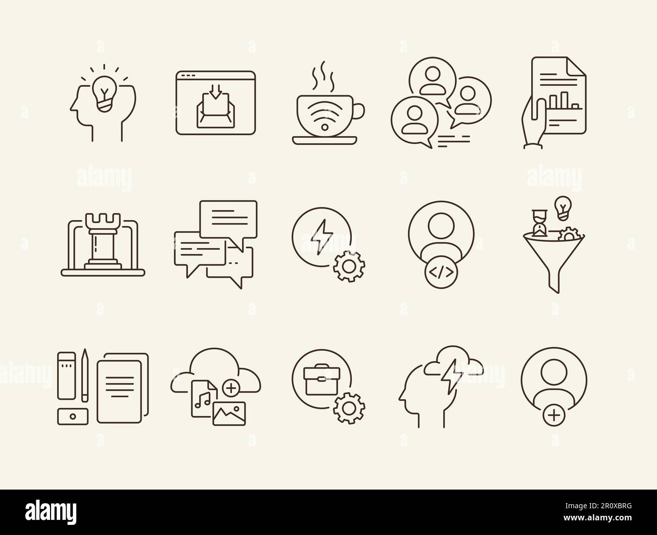 Business in working icons Stock Vector Image & Art - Alamy