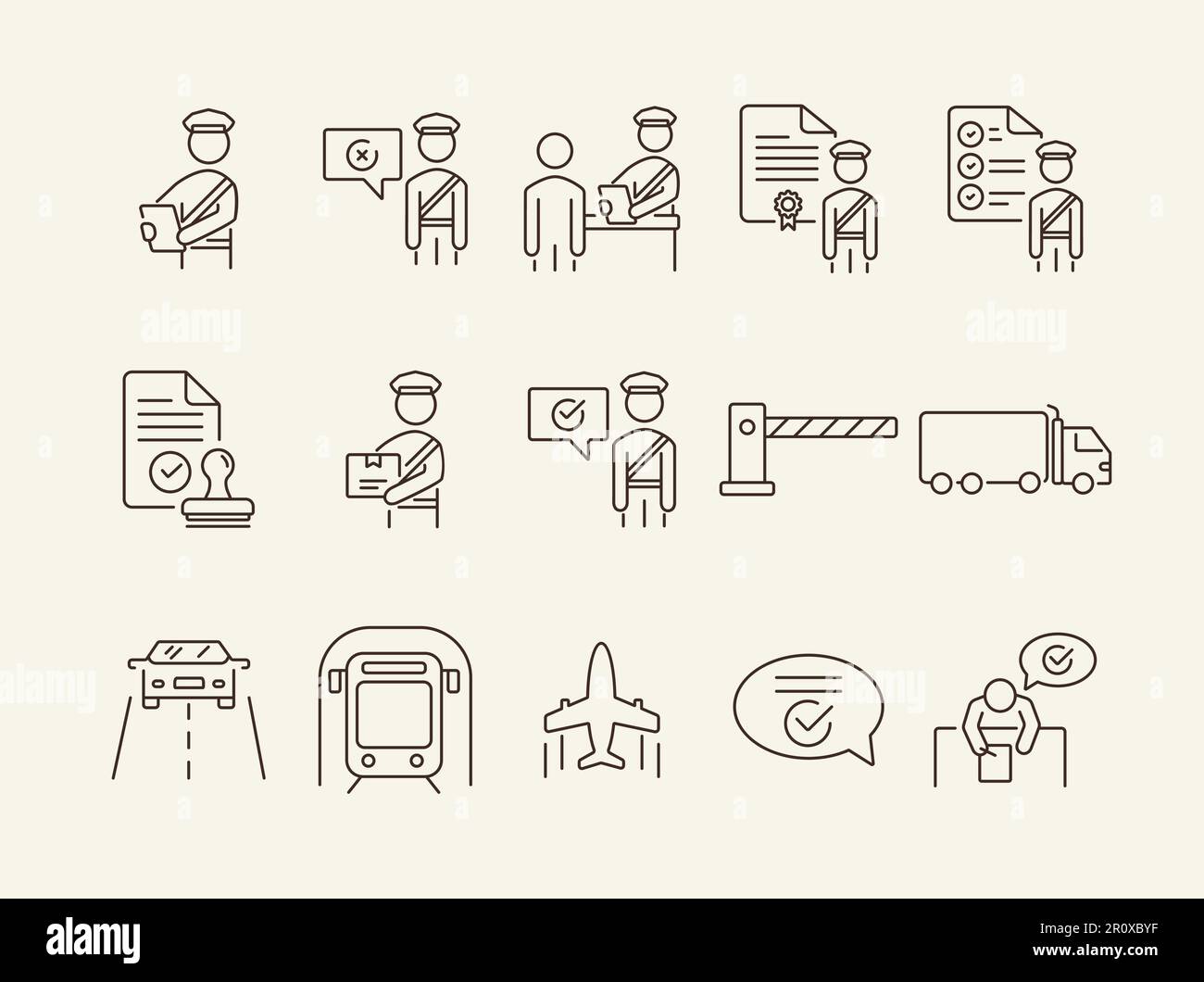 Customs service icons Stock Vector Image & Art - Alamy