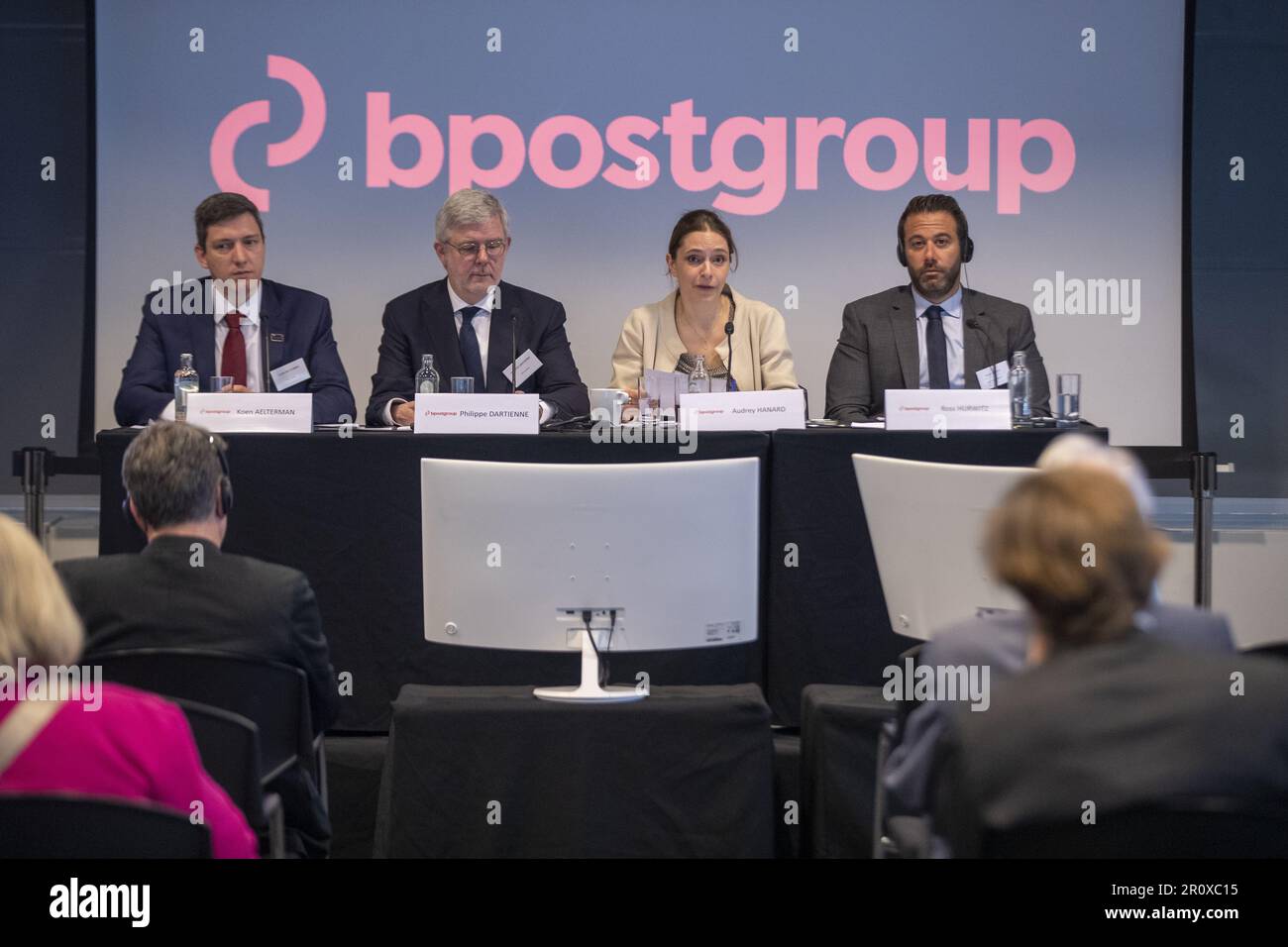 Bpost CFO Koen Aelterman, Bpost CEO ad-interim Philippe Dartienne ...