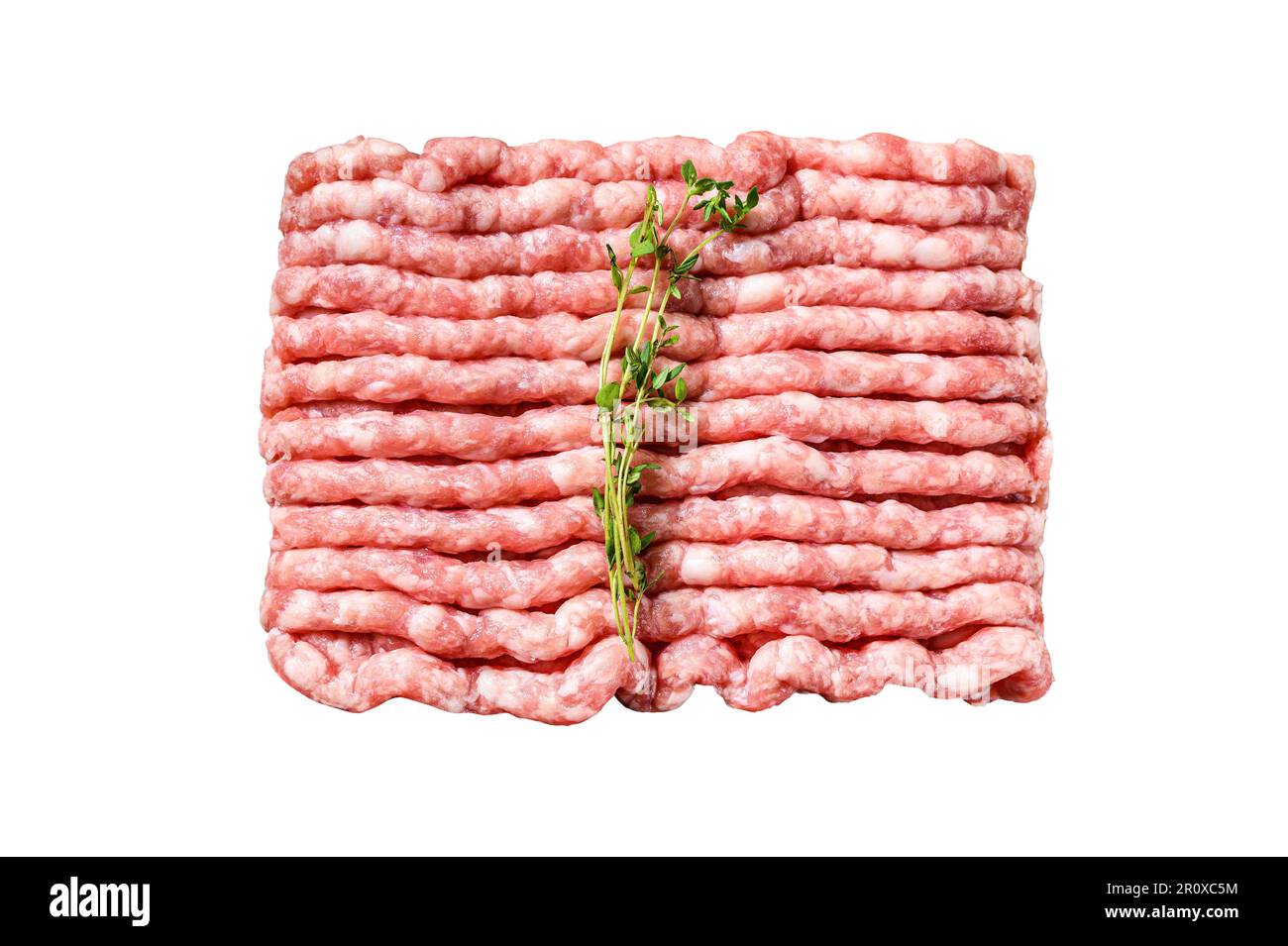 Raw minced pork on a chopping Board. Organic ground meat, forcemeat ...