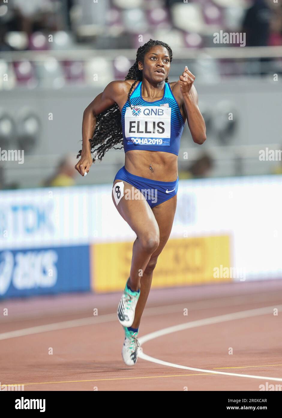 Kendall ELLIS running the 400m at the 2019 World Athletics ...