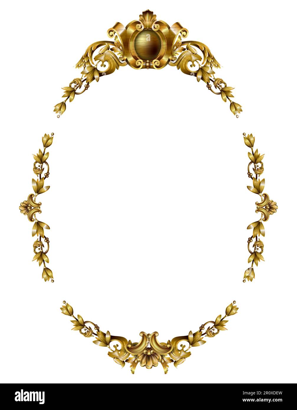 Oval classic golden picture baroque frame set Stock Vector Image & Art ... Oval classic golden picture baroque frame set Stock Vector Image & Art ...