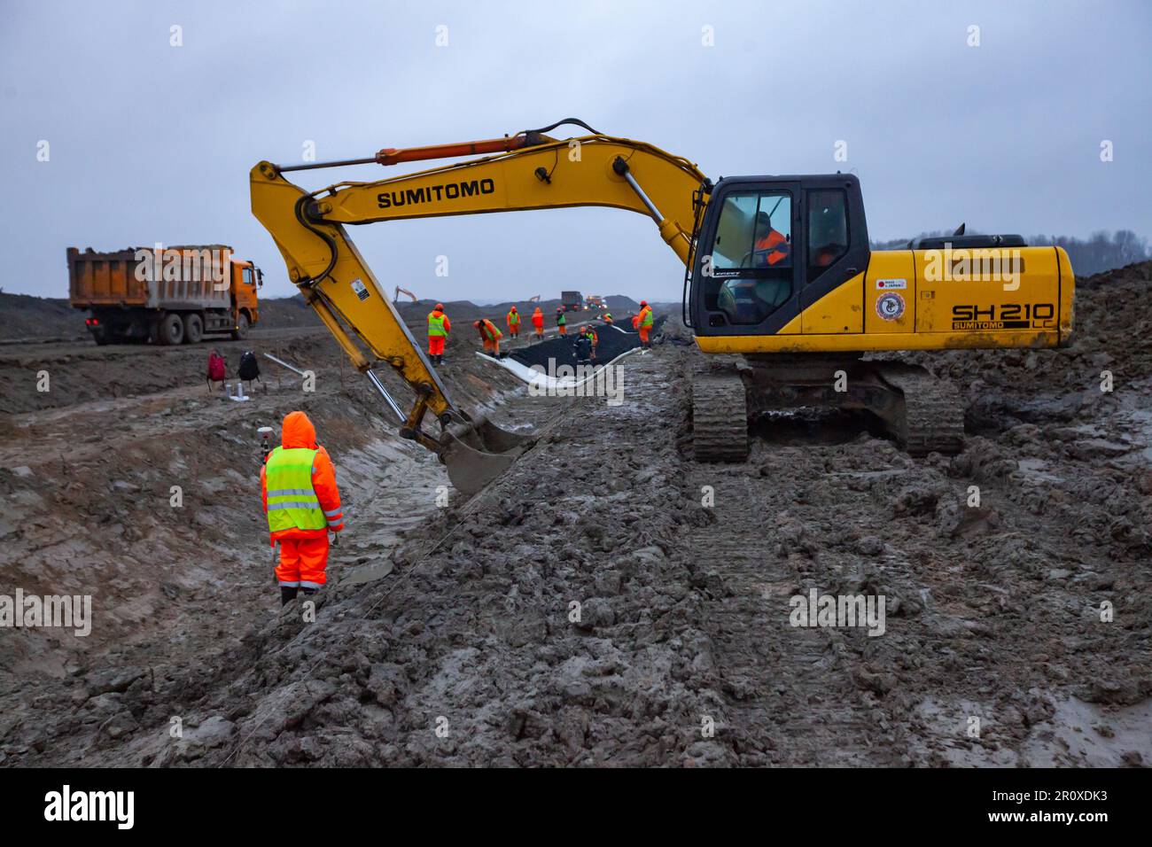 Trench in road hi-res stock photography and images - Alamy