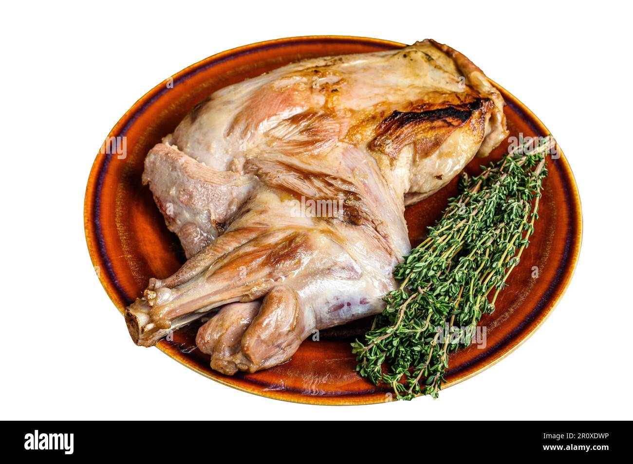 Roasted whole lamb shoulder. Isolated on white background Stock Photo ...