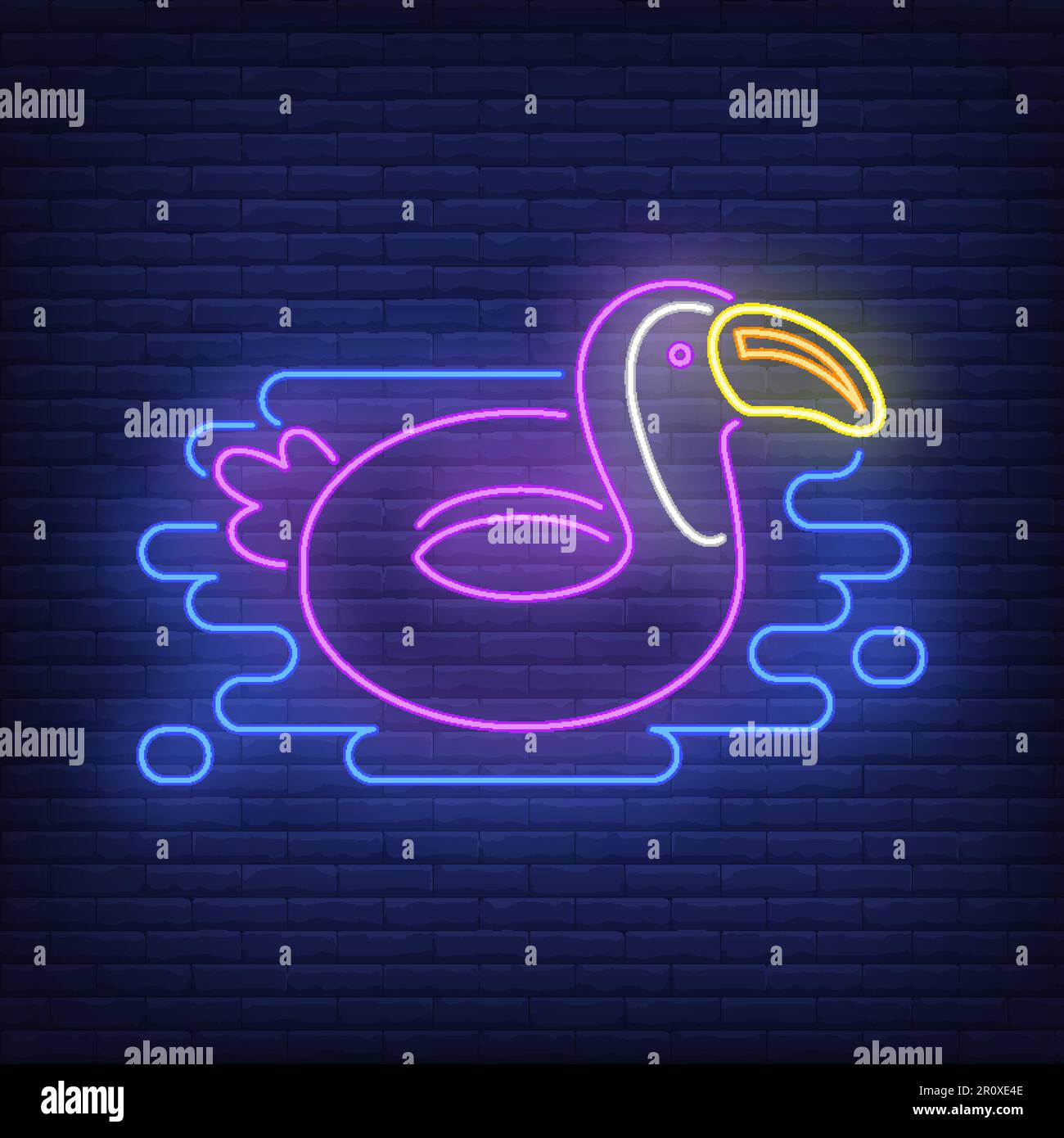 Toucan rubber ring neon sign Stock Vector Image & Art - Alamy