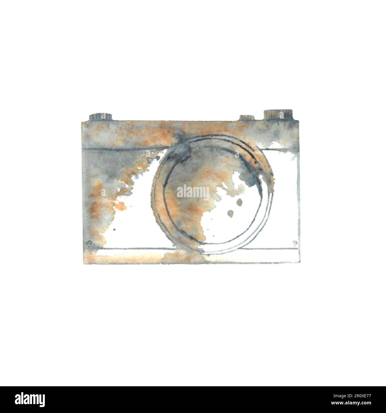 isolated watercolor hand drawn camera, shooting camera, illustration in ...