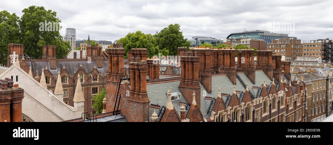 Rooftop level panorama of London from Chancery Lane area looking west ...