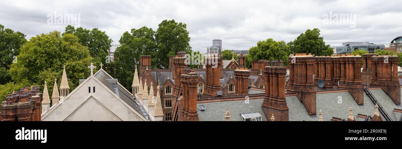 Rooftop level panorama of London from Chancery Lane area looking west ...