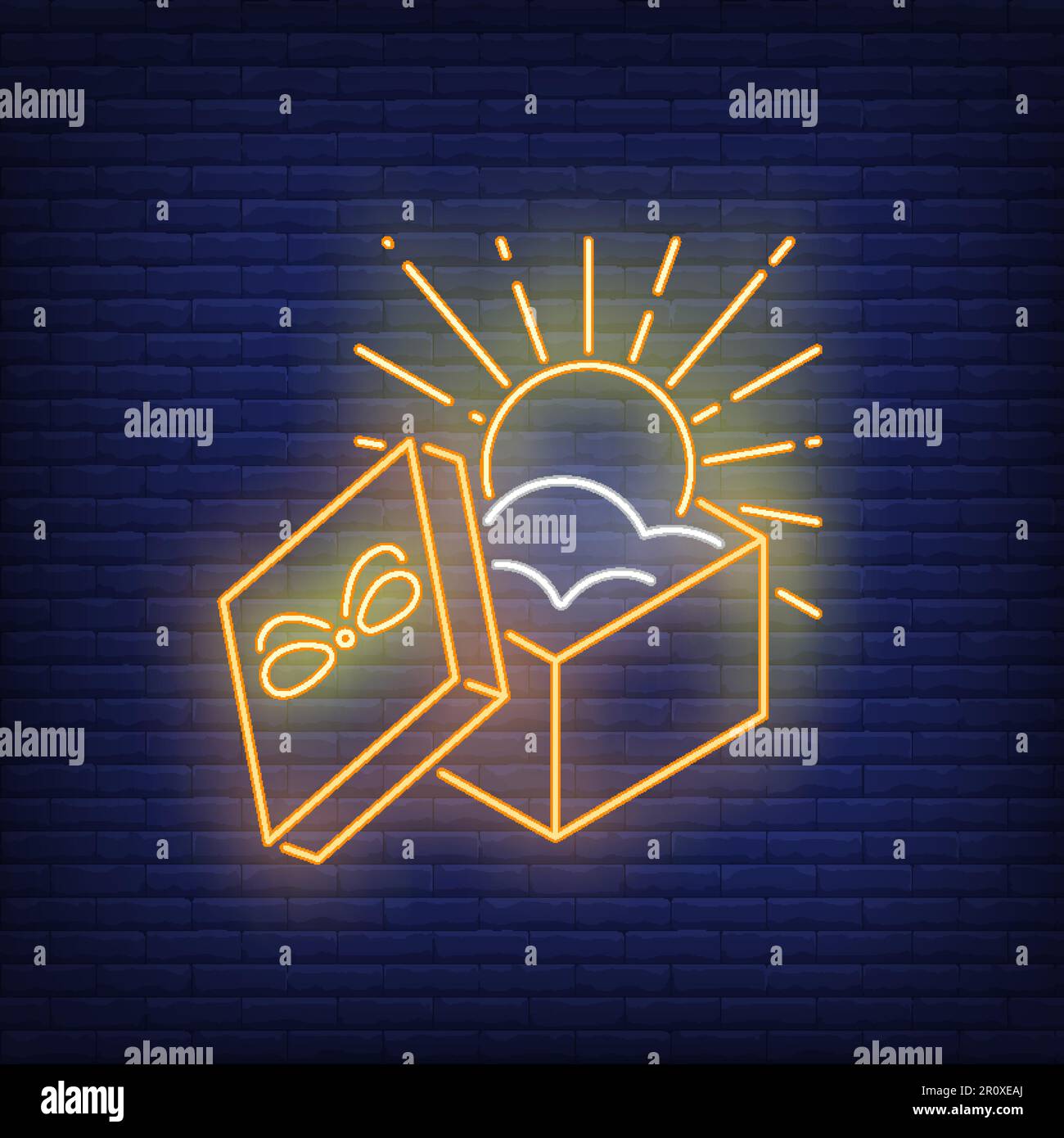 Illuminated modern cafe in Stock Vector Images - Alamy