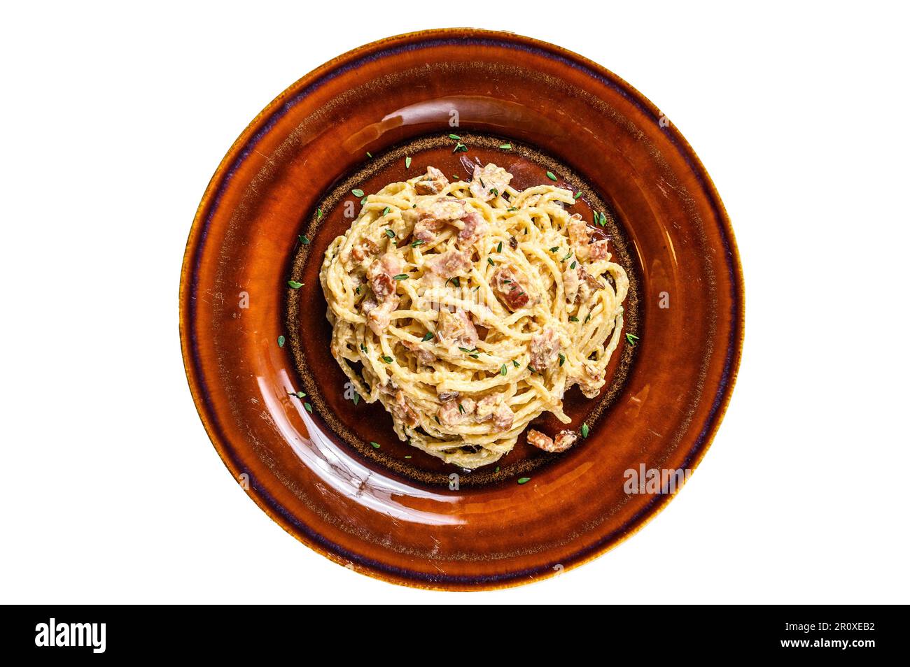 Spaghetti carbonara pancetta Cut Out Stock Images & Pictures - Alamy