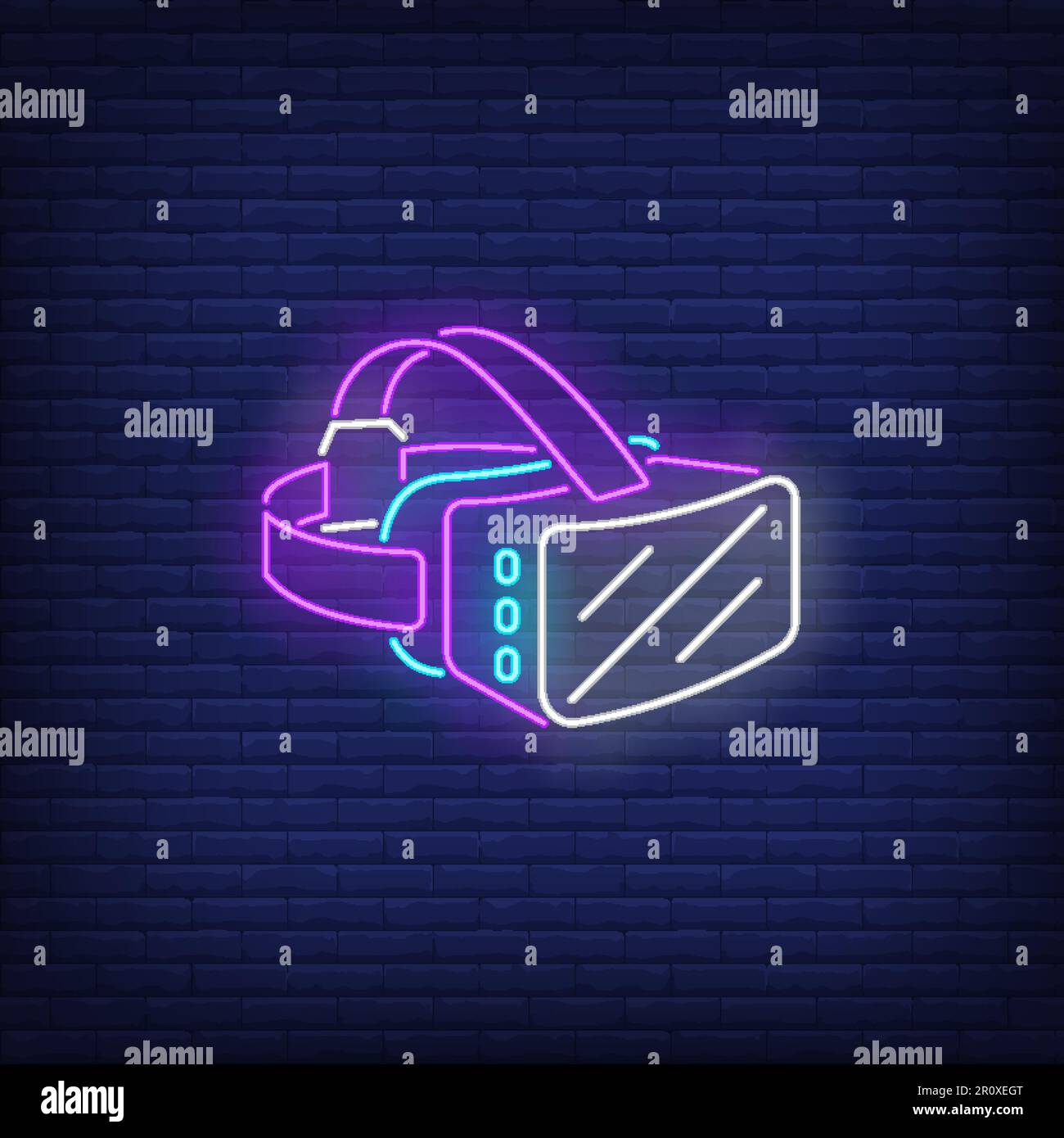 Simulation glowing neon sign Stock Vector Images - Alamy