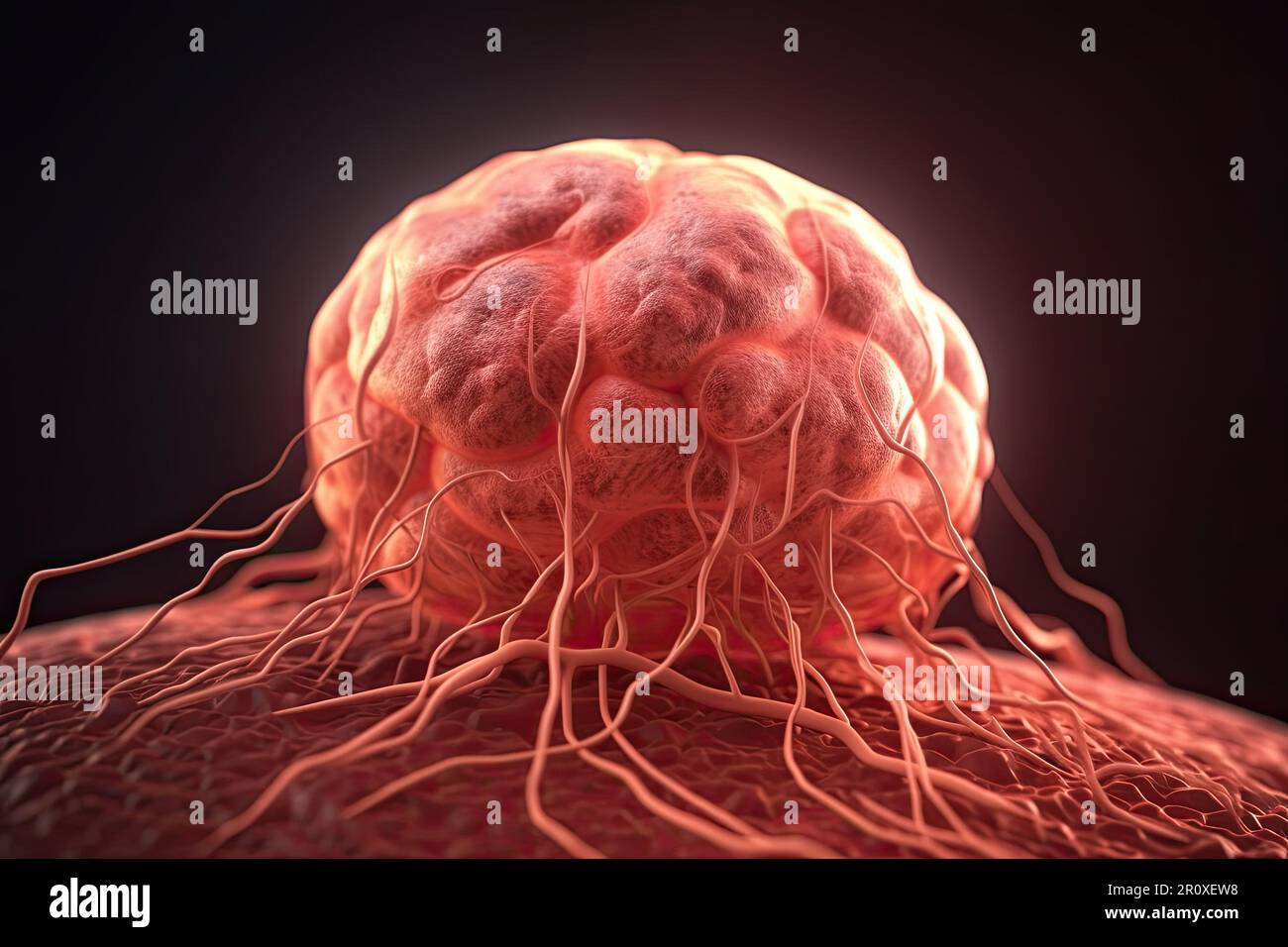 understanding cancerous growth in 3D microscopic view of a tumor cell ...
