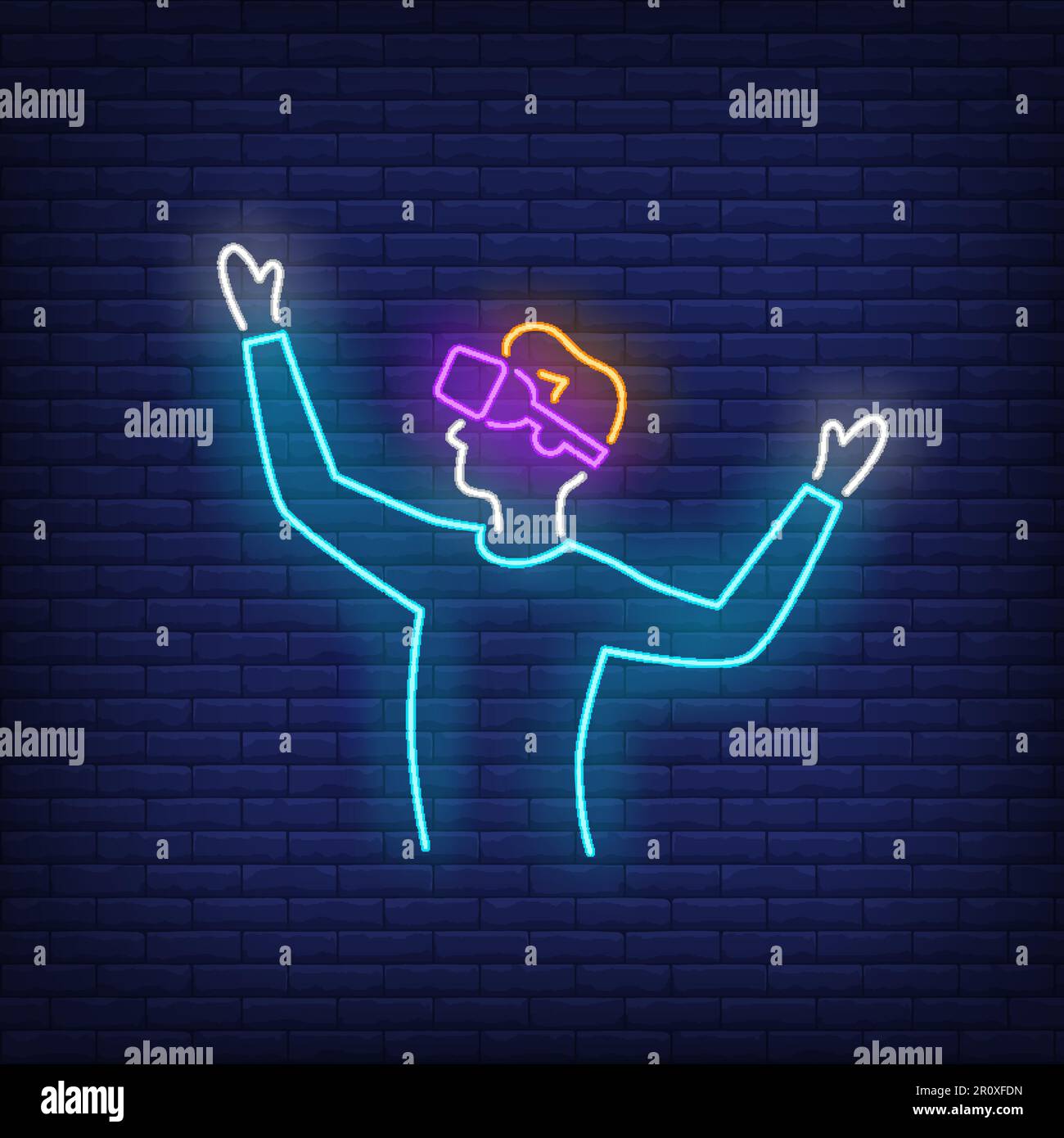 Virtual realistic neon sign hi-res stock photography and images - Alamy