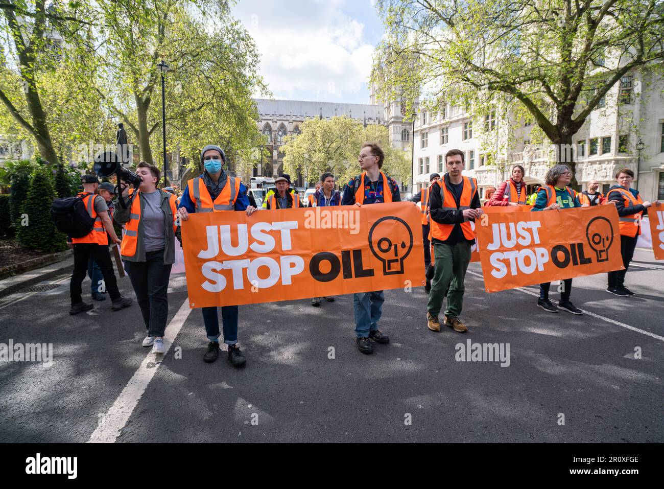 London UK. 10 May 2023. Just Stop Oil climate activists continue to ...