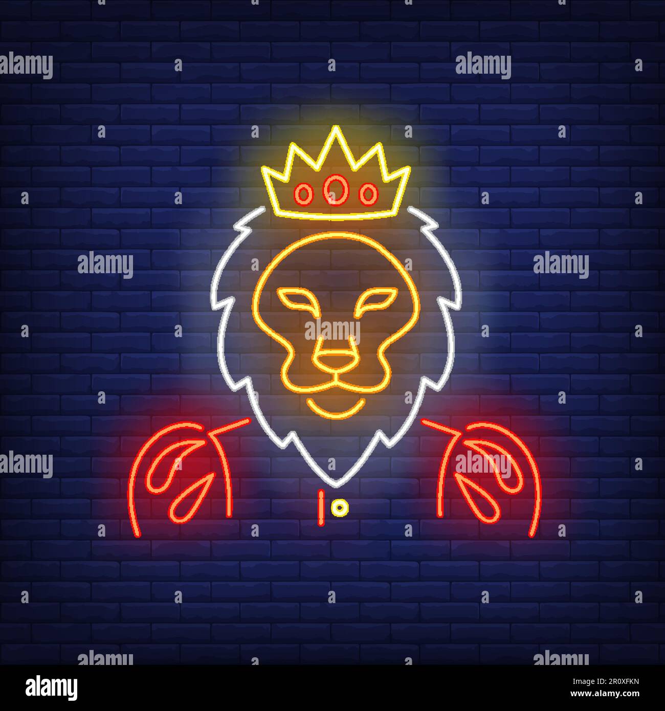 Lion king neon sign Stock Vector Image & Art - Alamy