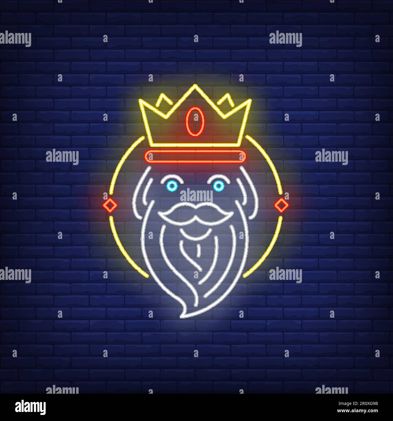 King head neon sign Stock Vector Image & Art - Alamy