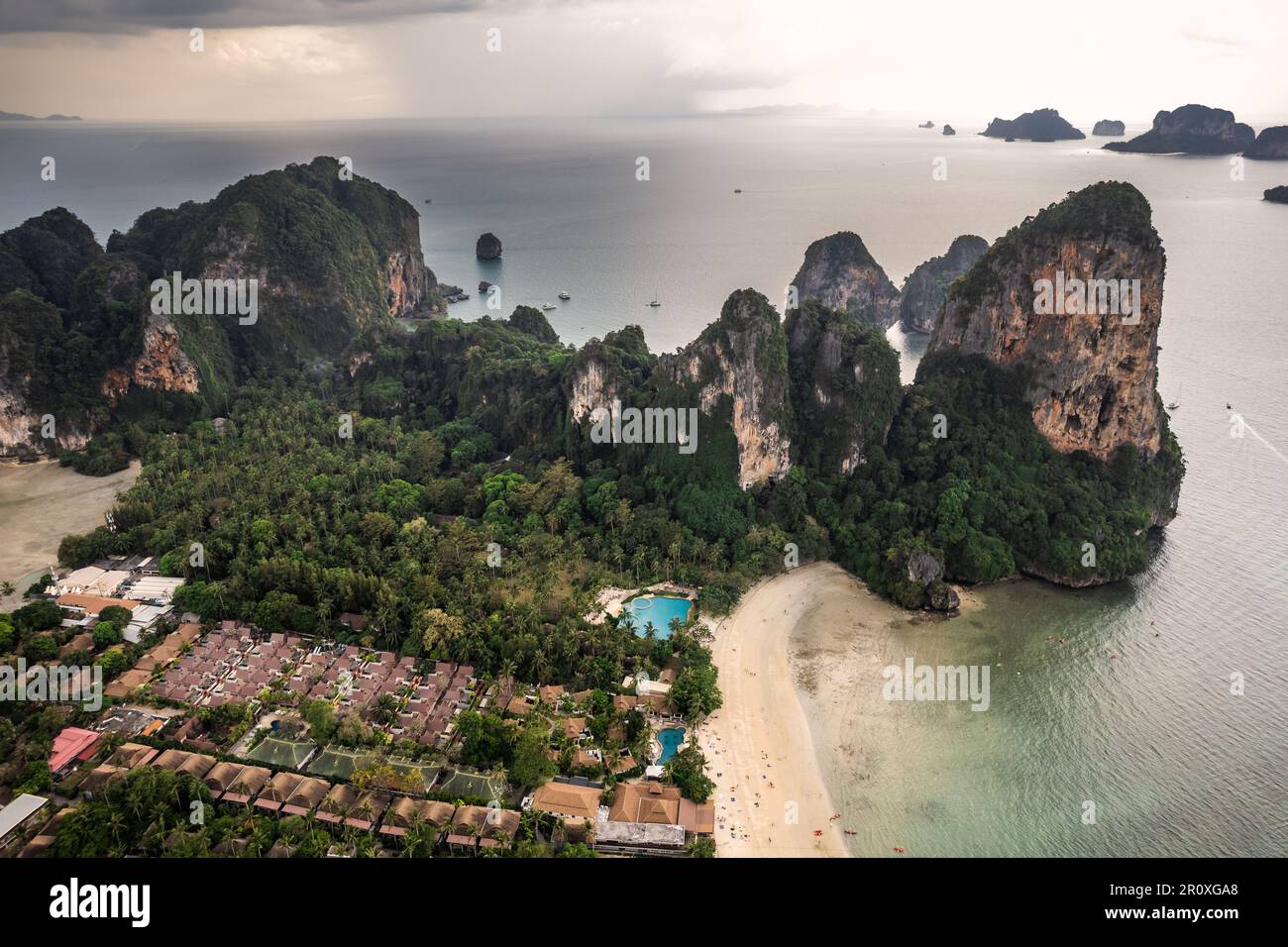 Aerial view of the Thailand landmarks Stock Photo - Alamy