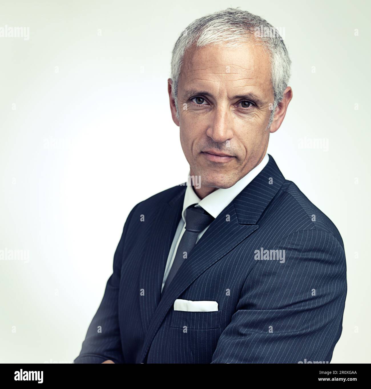 Confidence suits him. A cropped portrait of a serious mature man ...