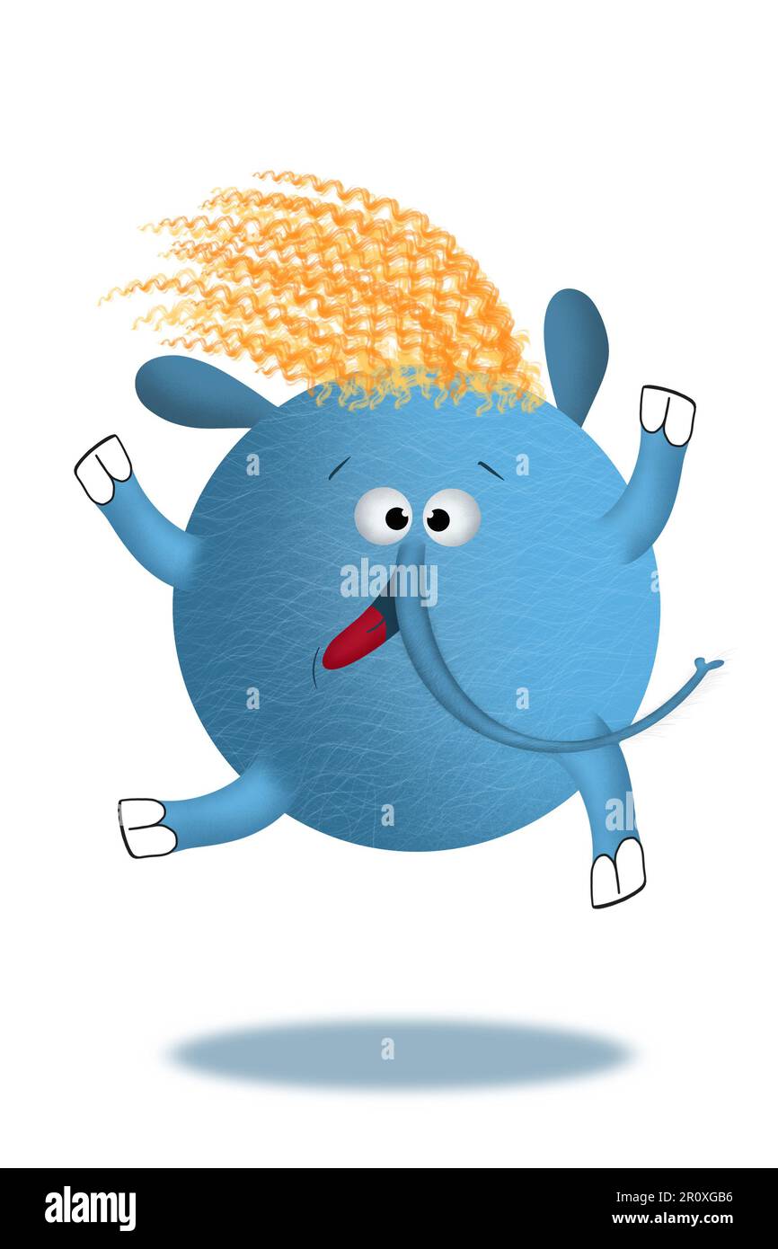 Illustration cute baby elephant on hi-res stock photography and images ...