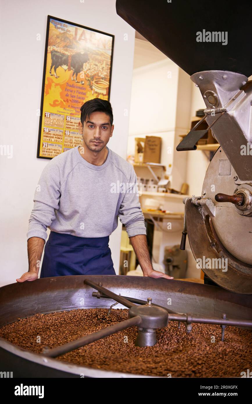 I get the most flavor out of every bean. a machine grinding and ...