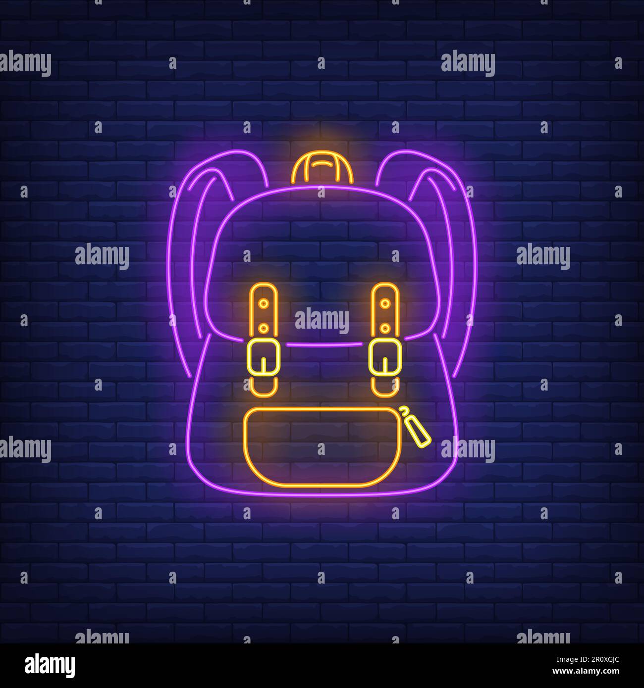 Large backpack neon sign Stock Vector Image & Art - Alamy
