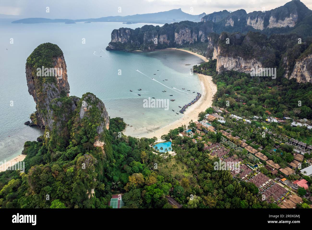 Aerial view of the Thailand landmarks Stock Photo - Alamy