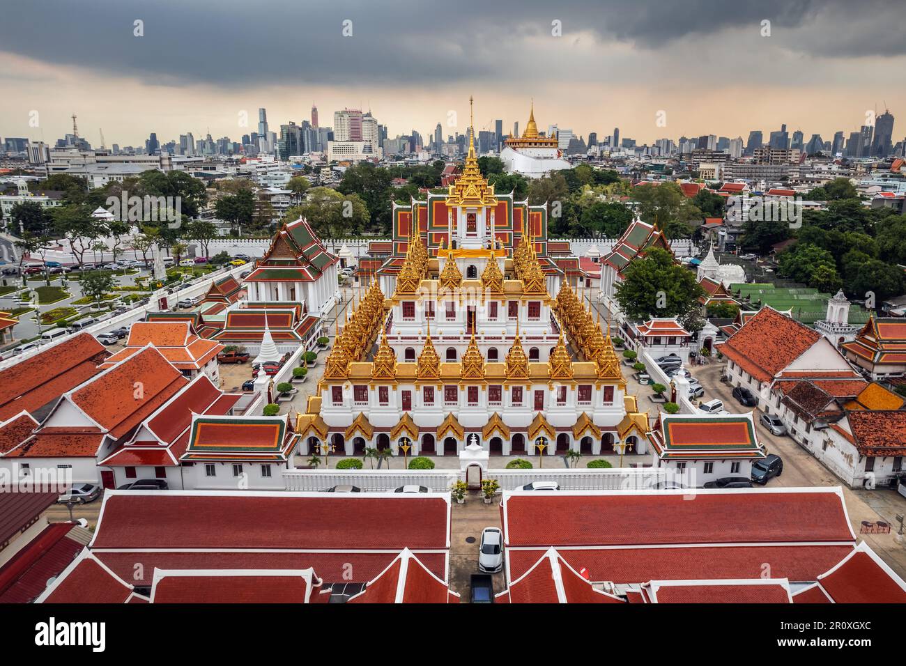 Aerial view of the Thailand landmarks Stock Photo - Alamy