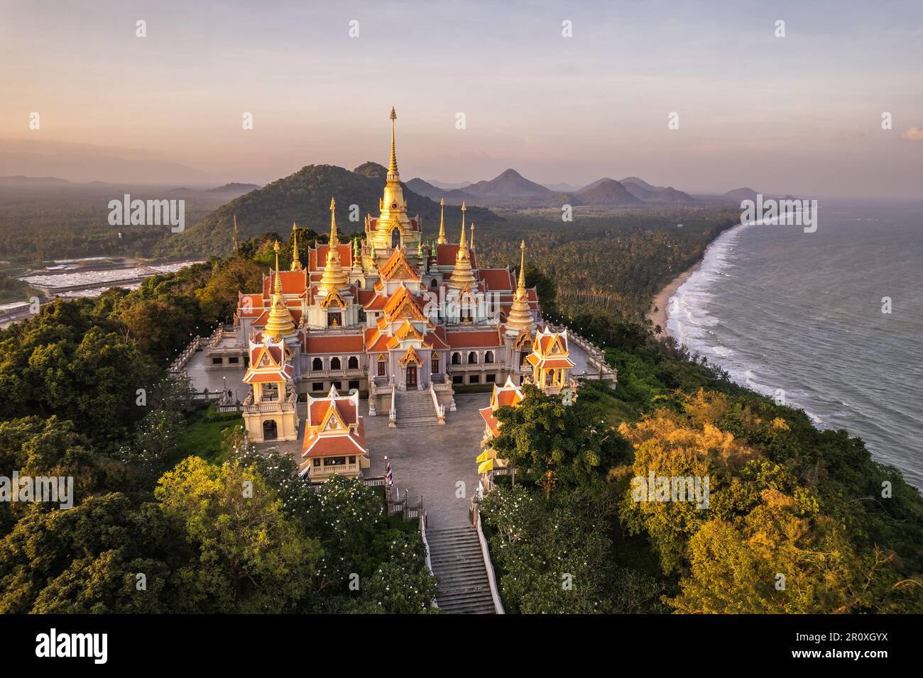Aerial view of the Thailand landmarks Stock Photo - Alamy