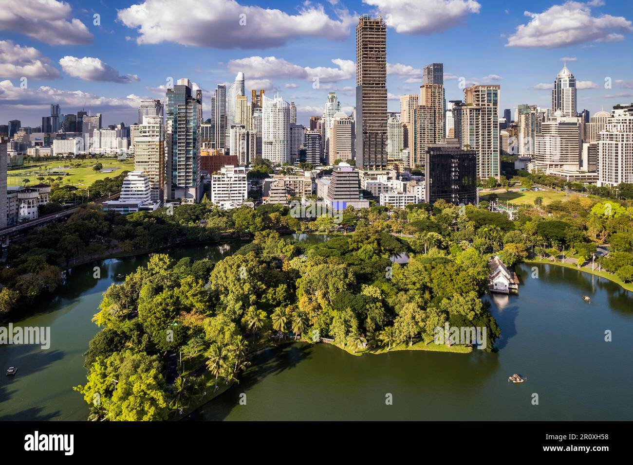 Aerial view of the Thailand landmarks Stock Photo - Alamy