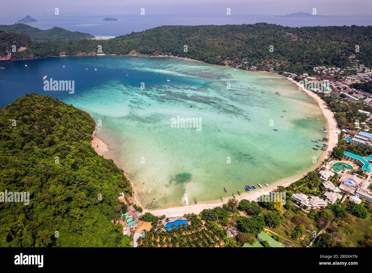 Aerial view of the Thailand landmarks Stock Photo - Alamy
