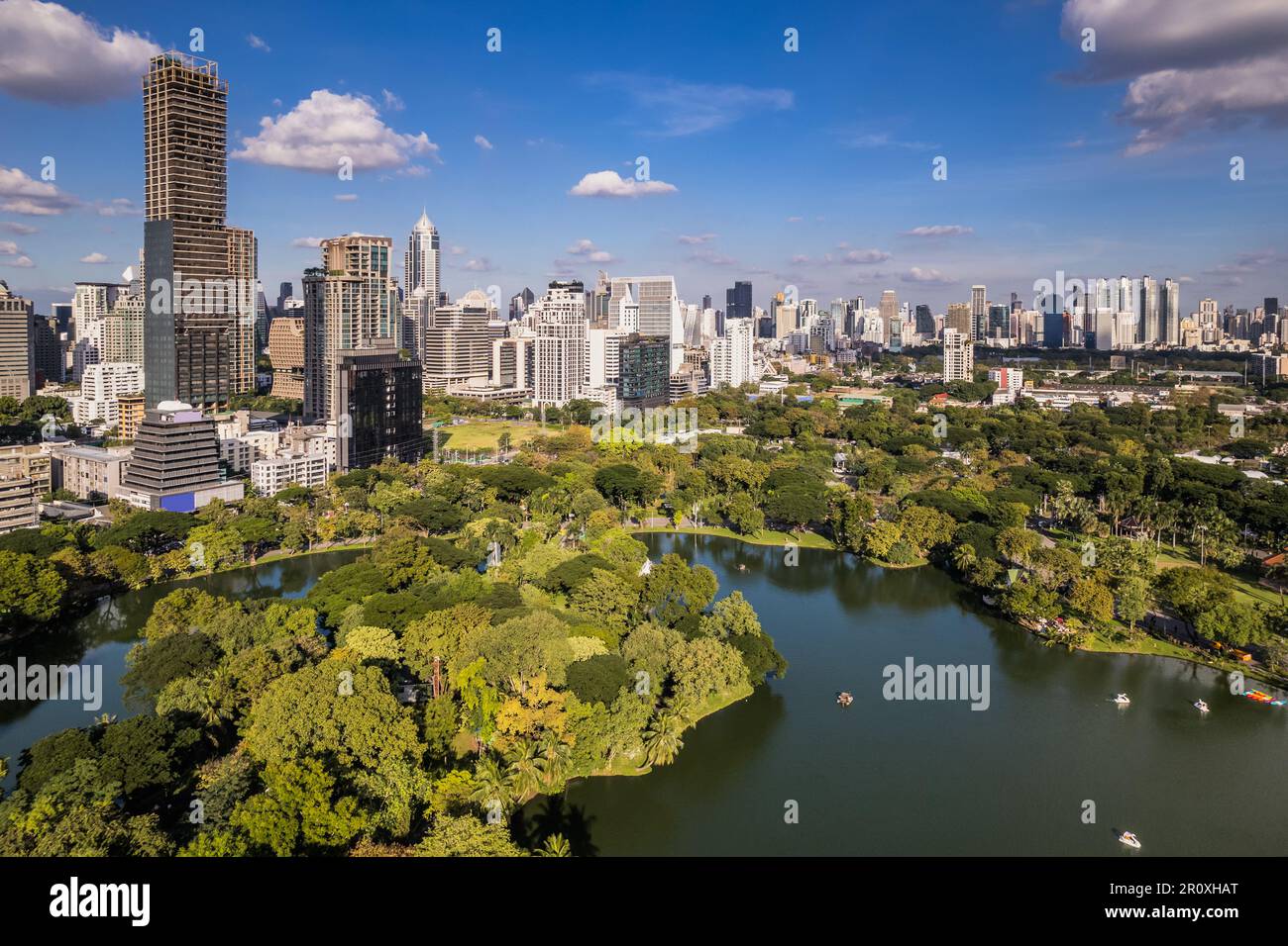 Aerial view of the Thailand landmarks Stock Photo - Alamy