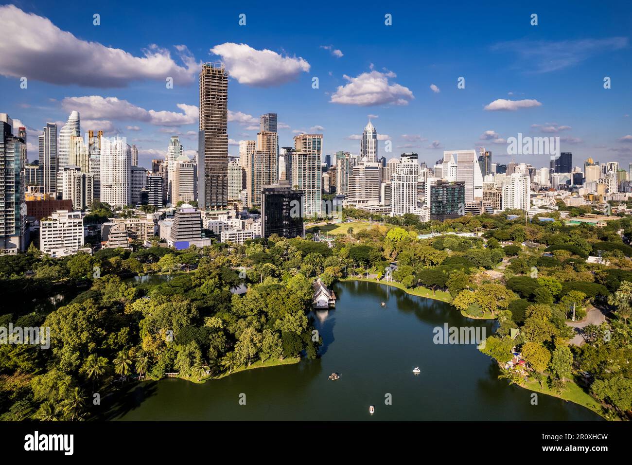 Aerial view of the Thailand landmarks Stock Photo - Alamy