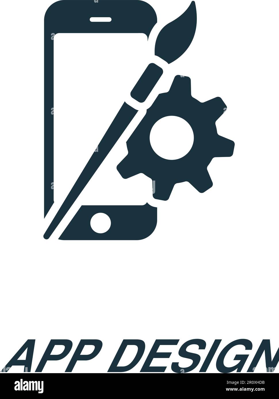 App Design Icon Monochrome Simple Sign From App Development Collection App Design Icon For